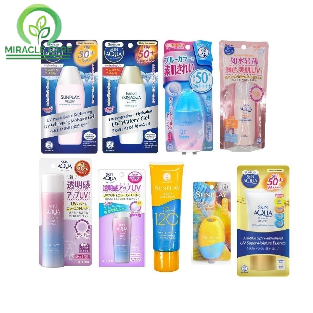 SUNPLAY SKIN AQUA UV WATERY GEL SPF50+ 10G /Brightening UV 80g / Sport ...