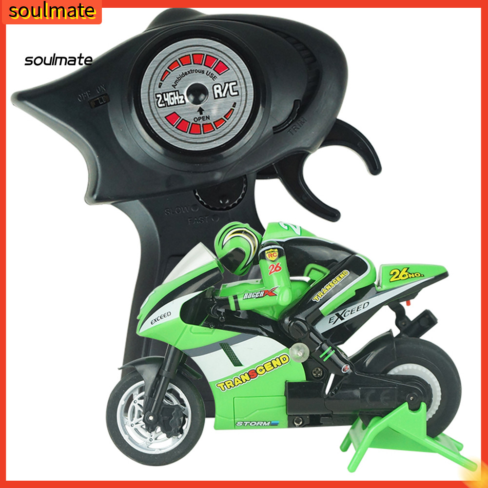 soulmate| Mini RC Motorcycle High Speed Radio Controlled 24GHz ...