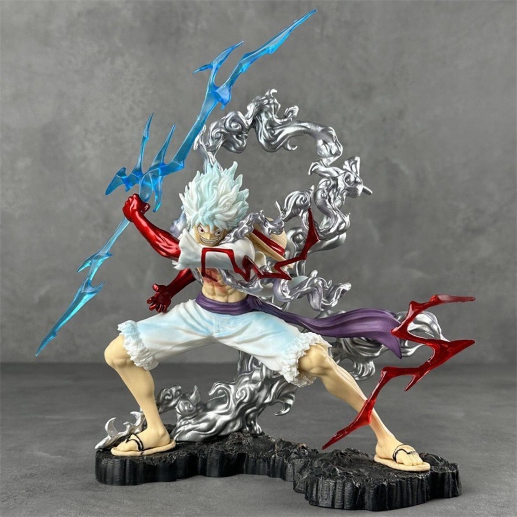 Gawr gura One Piece KGWink Hold Thunderbolt 28cm Nika Anime Figure ...