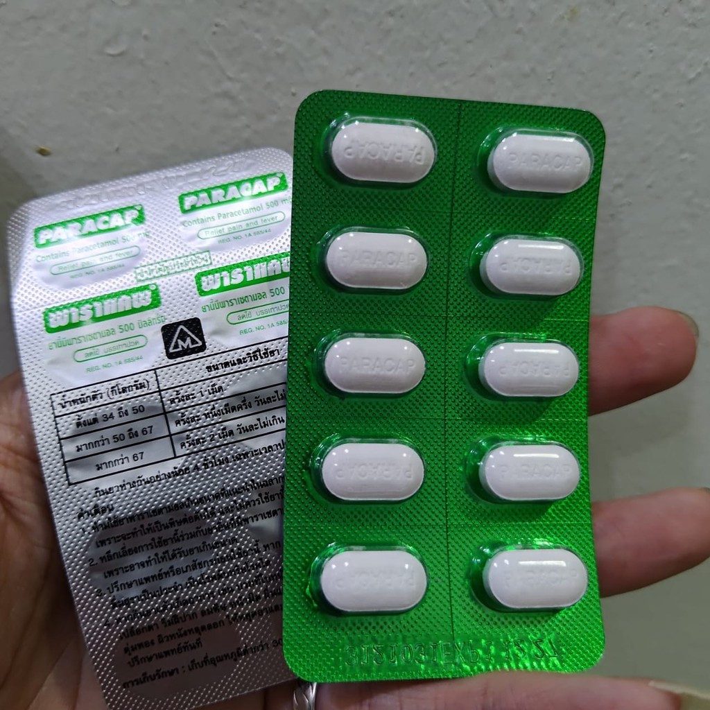 ORI THAI (1 PAPAN=10 biji) PARACAP PARACETAMOL 500MG TABS 10S | Shopee ...