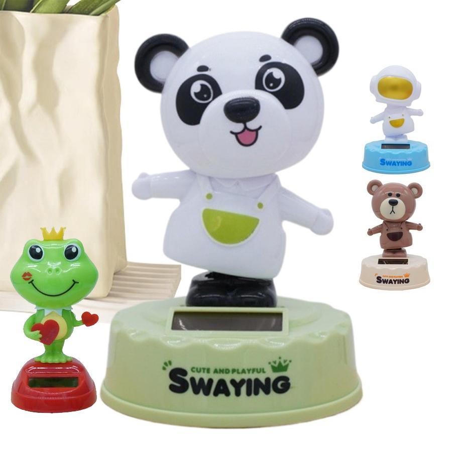 Dashboard Bobbleheads Solar Car Ornament Adorable Ambient Figure Funny ...