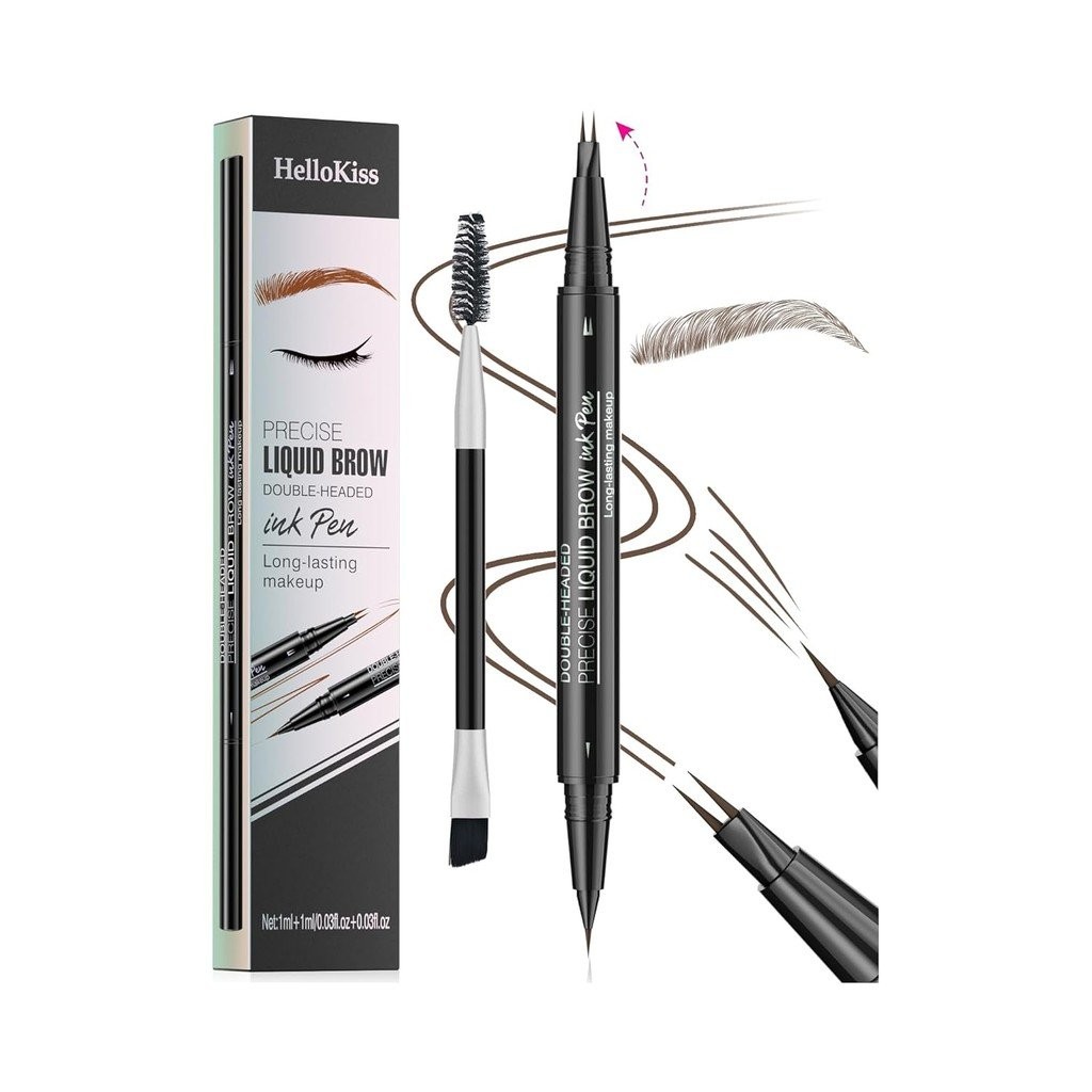 Pen Kening Kening Asli, Pensel Kening Microblading Dwi-2-Dalam-1 Baharu ...