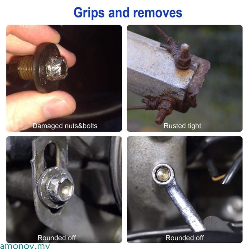 amonoy 13 Pc Nut Removal Sets Extractor Socket Tool Kit with Blue ...