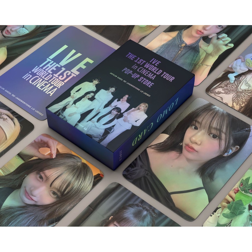 50-124pcs IVE Hologram Laser Lomo Cards WORLD TOUR in CINEMA SHOW WHAT ...