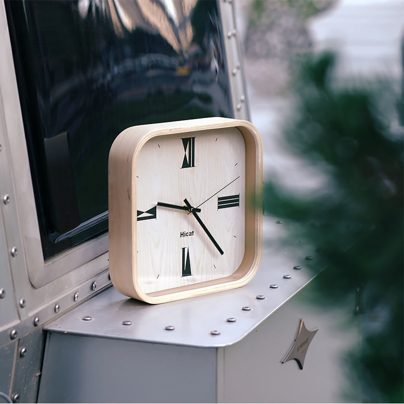 Nordic Modern Simple Clock Living Room Silent Wall Clock Square Quartz ...