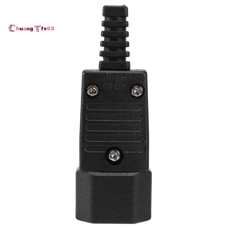 Black IEC-320 C14 Male Plug AC Power Inlet Socket Connector 250V 10A ...