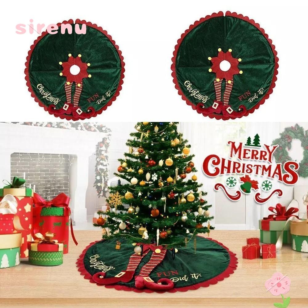 SIRENU Tree Mat, Cloth Comfortable Touch Christmas Tree Ornaments ...