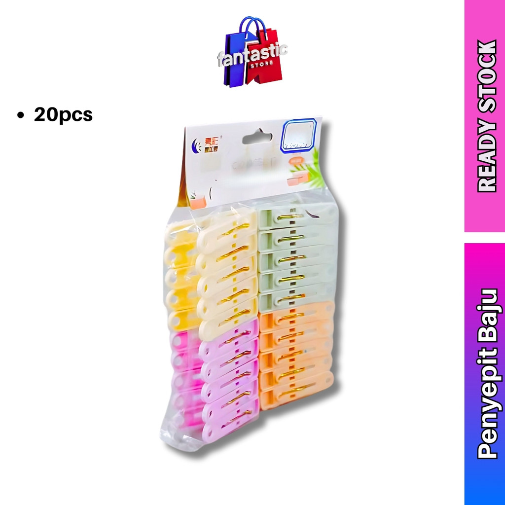 Penyepit baju Clothespins Clothes Clip Clothes Pegs Laundry Hanging Pin ...
