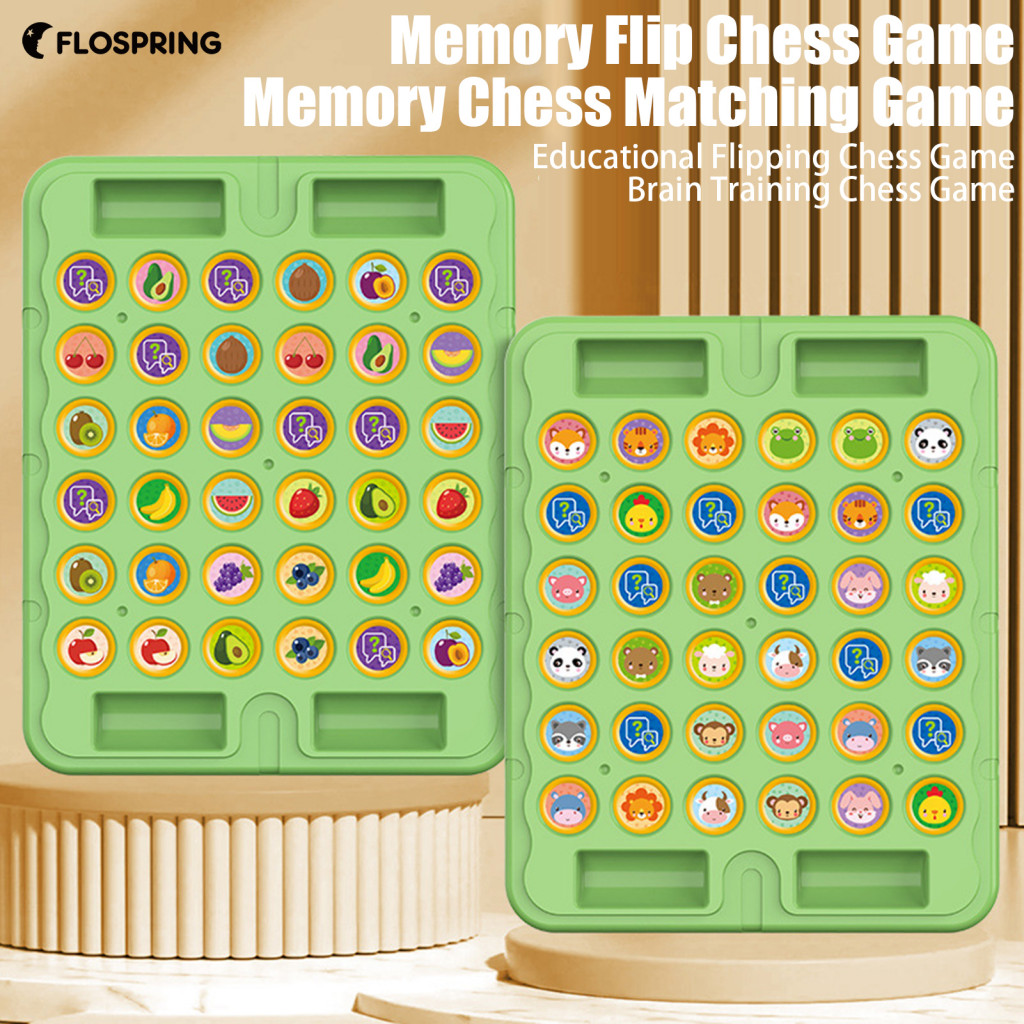 Children Chess Game Educational Flipping Chess Game Fun Fruit Memory ...