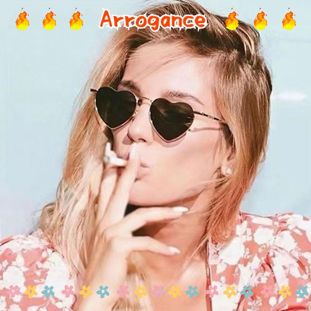 ARROGANCE Heart Sun Glasses Vintage UV400 Protection Metal Frame 90s ...