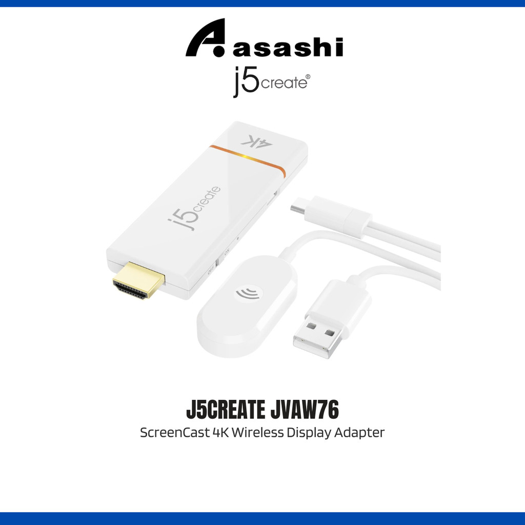 J5create JVAW76 ScreenCast 4K Wireless Display Adapter | Shopee Malaysia