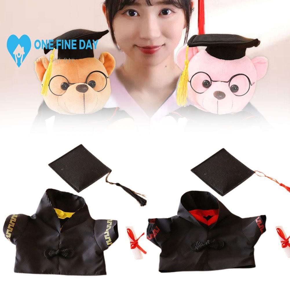 Graduation Suit Doctoral Hat Bachelor's Suit Plush Bear Doll Little Toy ...