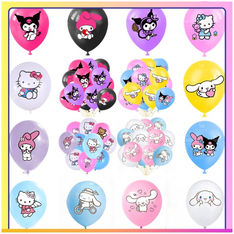 Kuromi kitty Cinnamoroll mymelody 12-inch Balloon Birthday Balloon ...