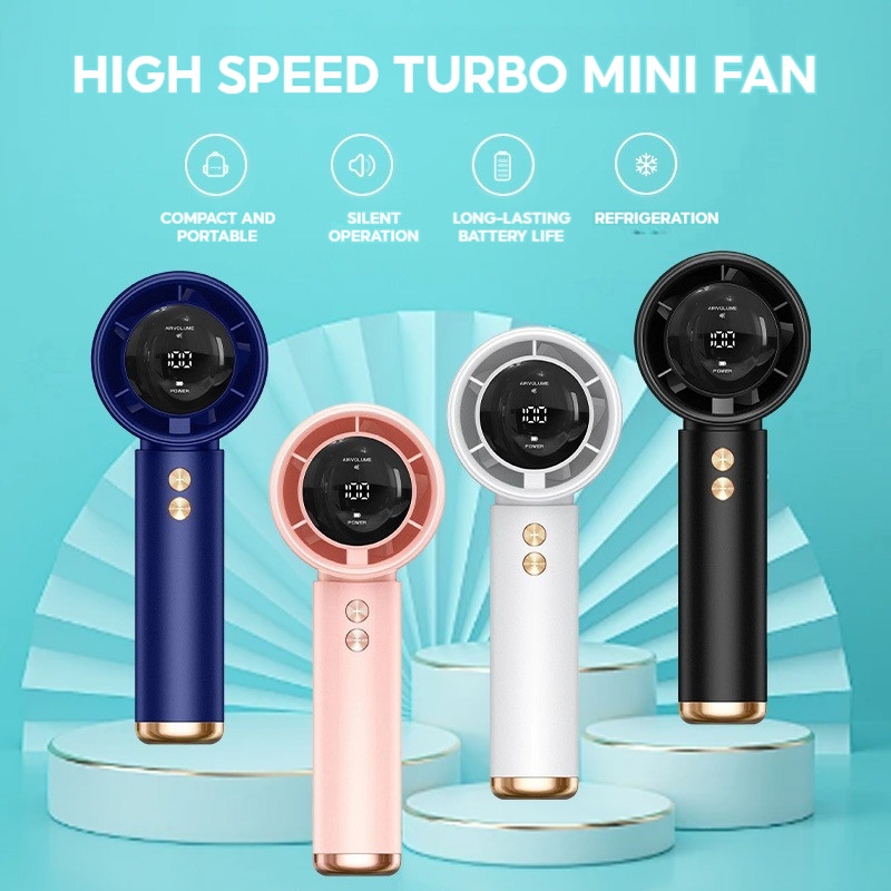 High Speed Handheld Fan USB Mini Portable Charging Turbo Small Fan ...