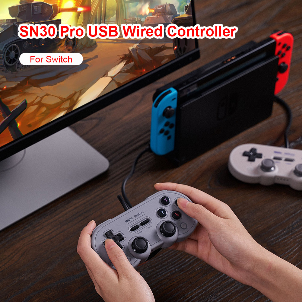 keepdreaming 8Bitdo SN30 Pro USB Wired Controller for Switch PC Steam Vibration Game Joystick ...