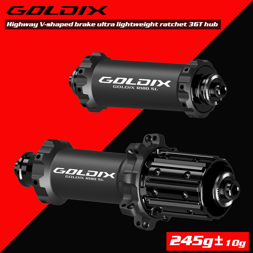 GOLDIX R180sl ROAD Hub rim brake Light 20/24 Hole 2:1 Hub V-Brake Quick ...