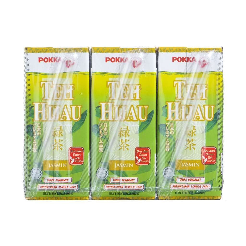 POKKA Jasmine Green Tea Houjicha Japanese Roasted Tea 250ML X 6 ...