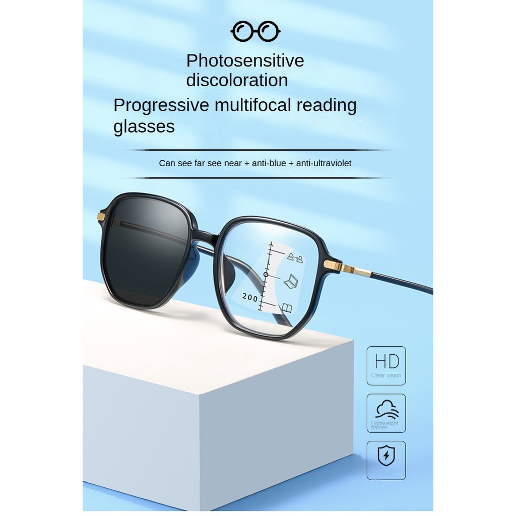 High-end Color-changing Photosensitive Glasses Anti-Blue Light HD Multi ...