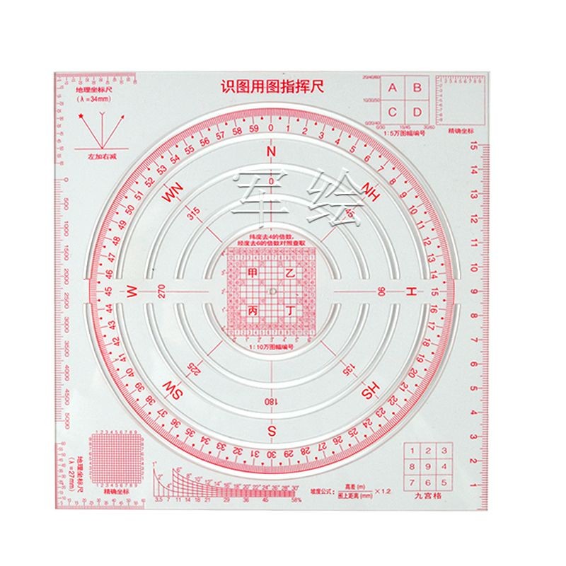 2020 Round Drawing Reading Ruler for Drawing 187 Density Ruler Drawing ...