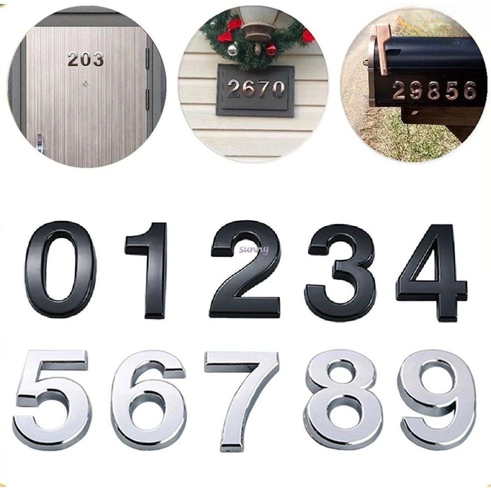 Digital Door Number Plate 3d Numeral Plate Plaque Sign Gate Digits ...