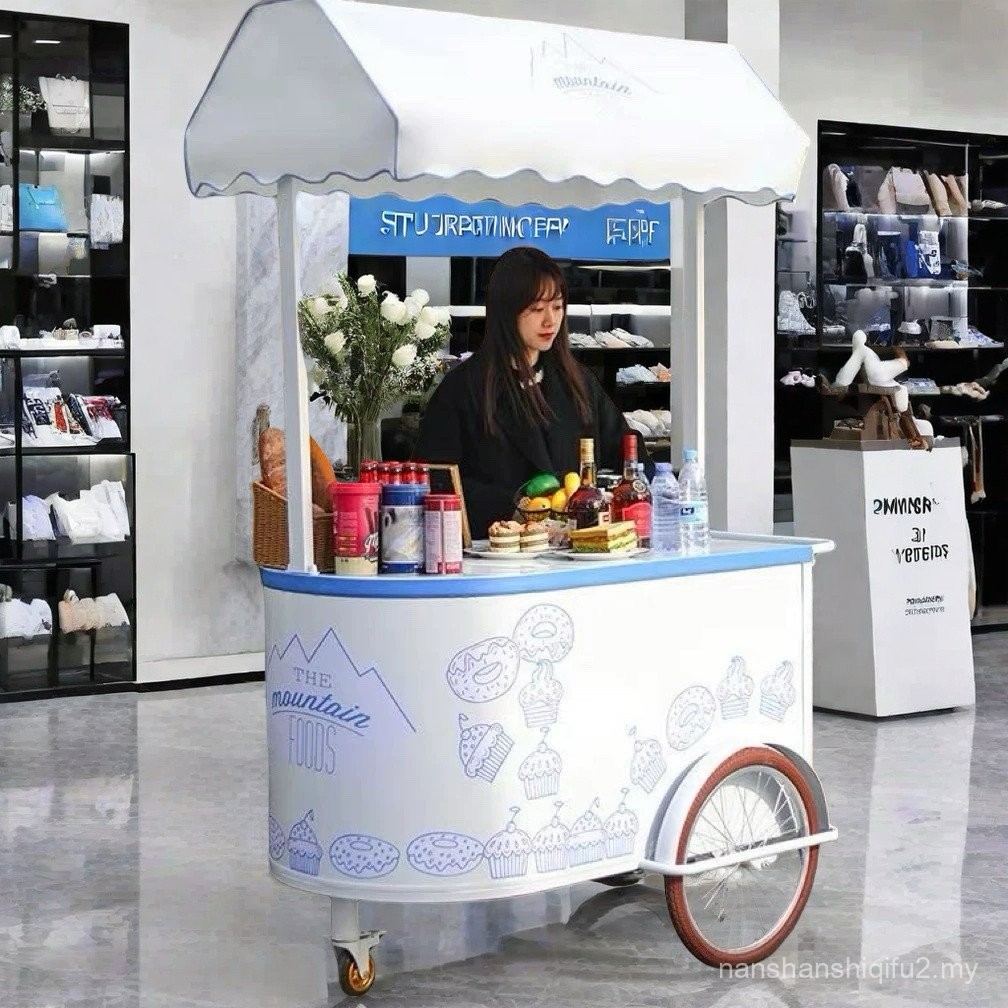 Wrought Iron Outdoor Stalls Small Trolleys Night Market Mobile Stalls ...