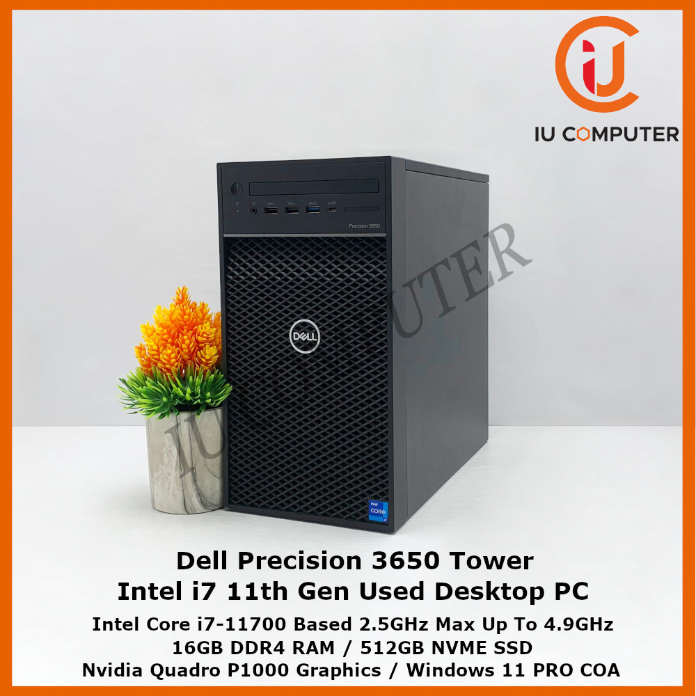 DELL PRECISION 3650 TOWER INTEL CORE I7-11700 16GB RAM 512GB NVME SSD ...