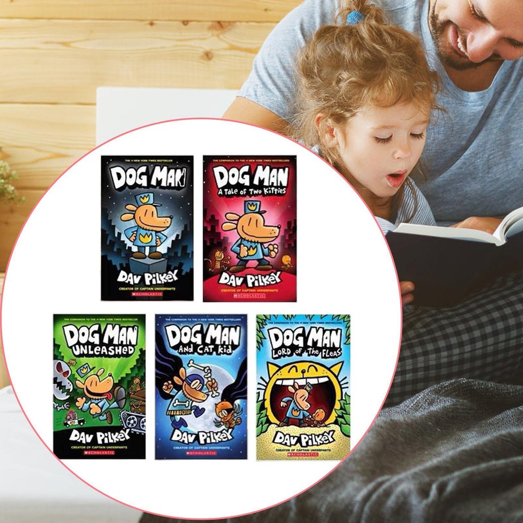 Dog Man Books Series Set Cartoon Detective Dog's Adventures Graphic ...