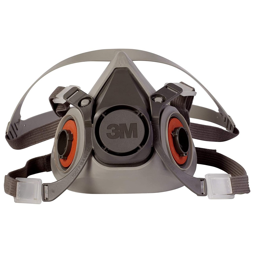3M Half Facepiece Reusable Respirator 6200, NIOSH, Four-Point Harness ...