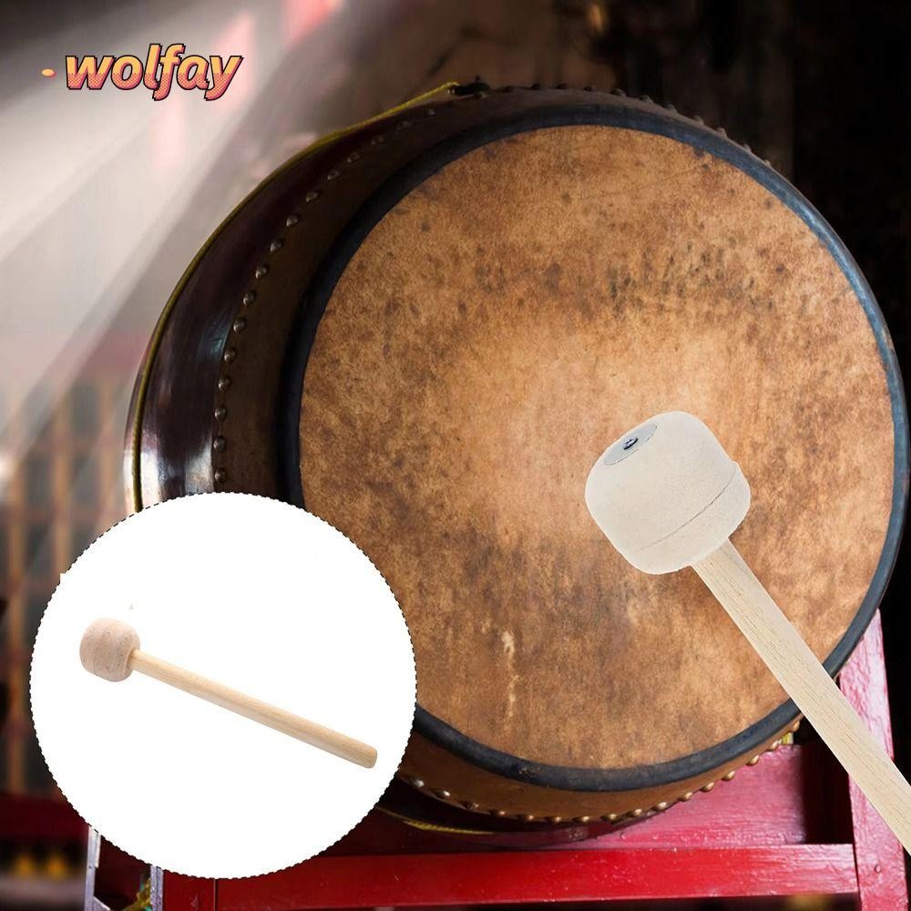 WOLFAY Snare Drumsticks, Wooden Long Handle Percussion Accessories ...