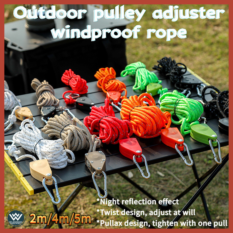 Outdoor pulley adjuster tent fixer metal lift pulley reflective wind ...