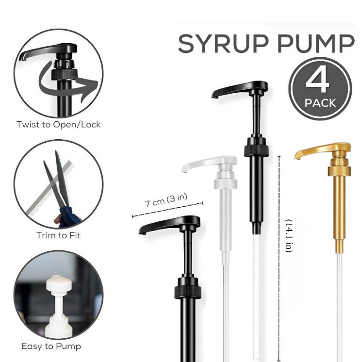 READY STOCK)Syrup Bottle Nozzle Pump Bottle Oyster Sauce Dispenser Ketchup Vinegar Bottle Head ...