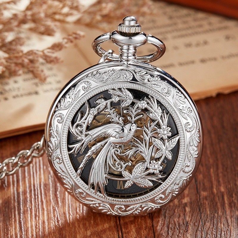 Men's Mechanical Movement Roman Digital Dial Pocket Watch, Single ...