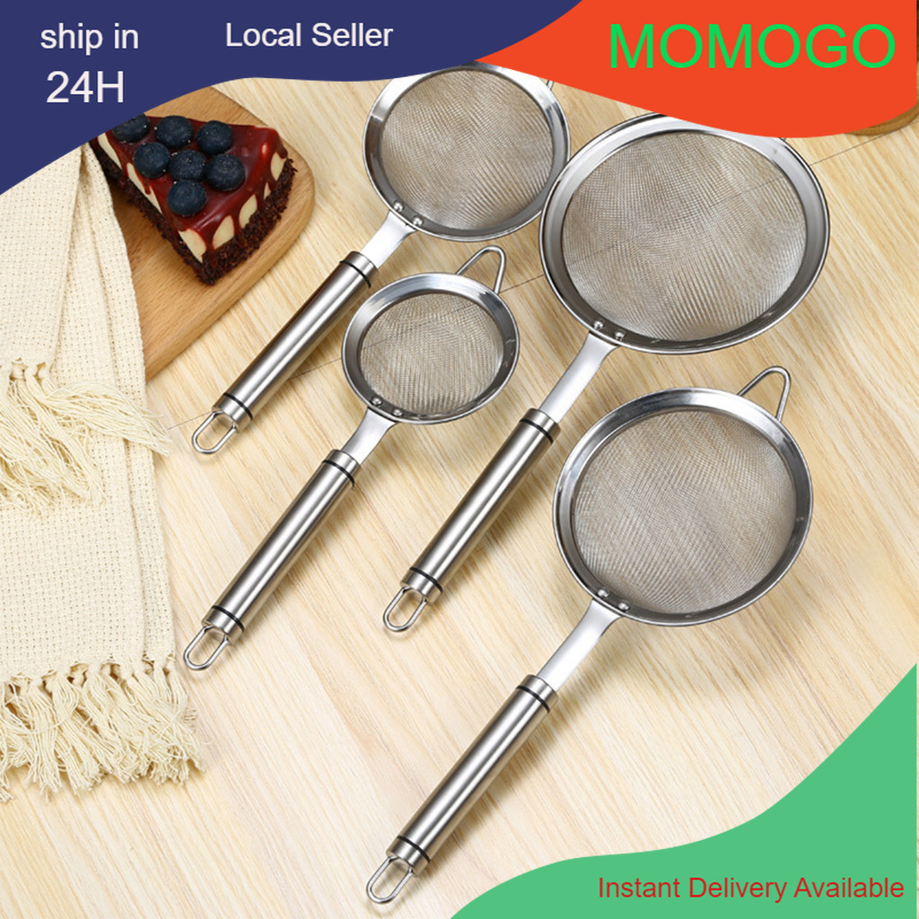 304 Stainless Steel Fine Mesh Oil Strainer Kitchen Cooking Mesh Flour ...