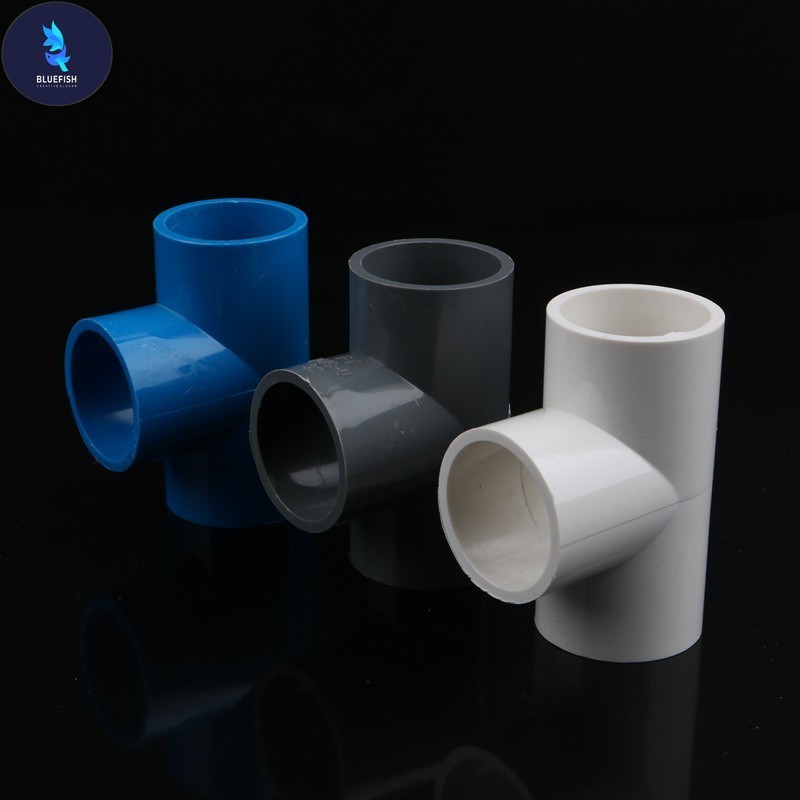 BF 1pc PVC Tee Connector DIY PVC Pipe Joint PVC Pipe Fitting Connector ...