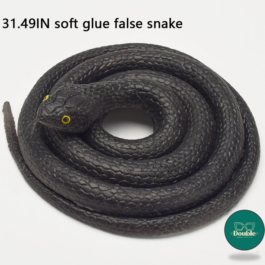 DG 【Choo】80cm Waterproof Rubber Snake Simulation Soft Halloween Props ...