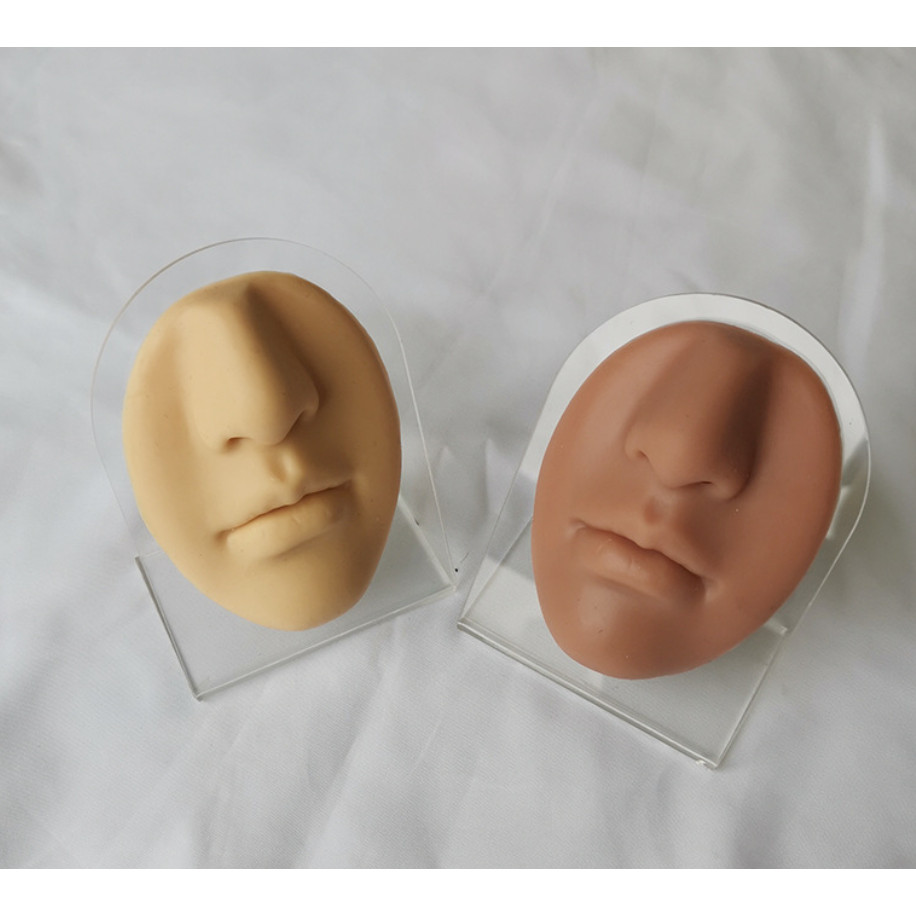 Practice Tattooing and Piercing on Silicone Face Model - Human Nose ...