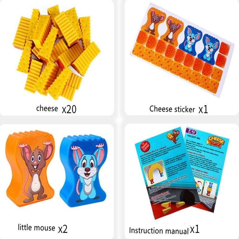 Cheese Stack Toy Early Education Interactive Board Game Educational ...