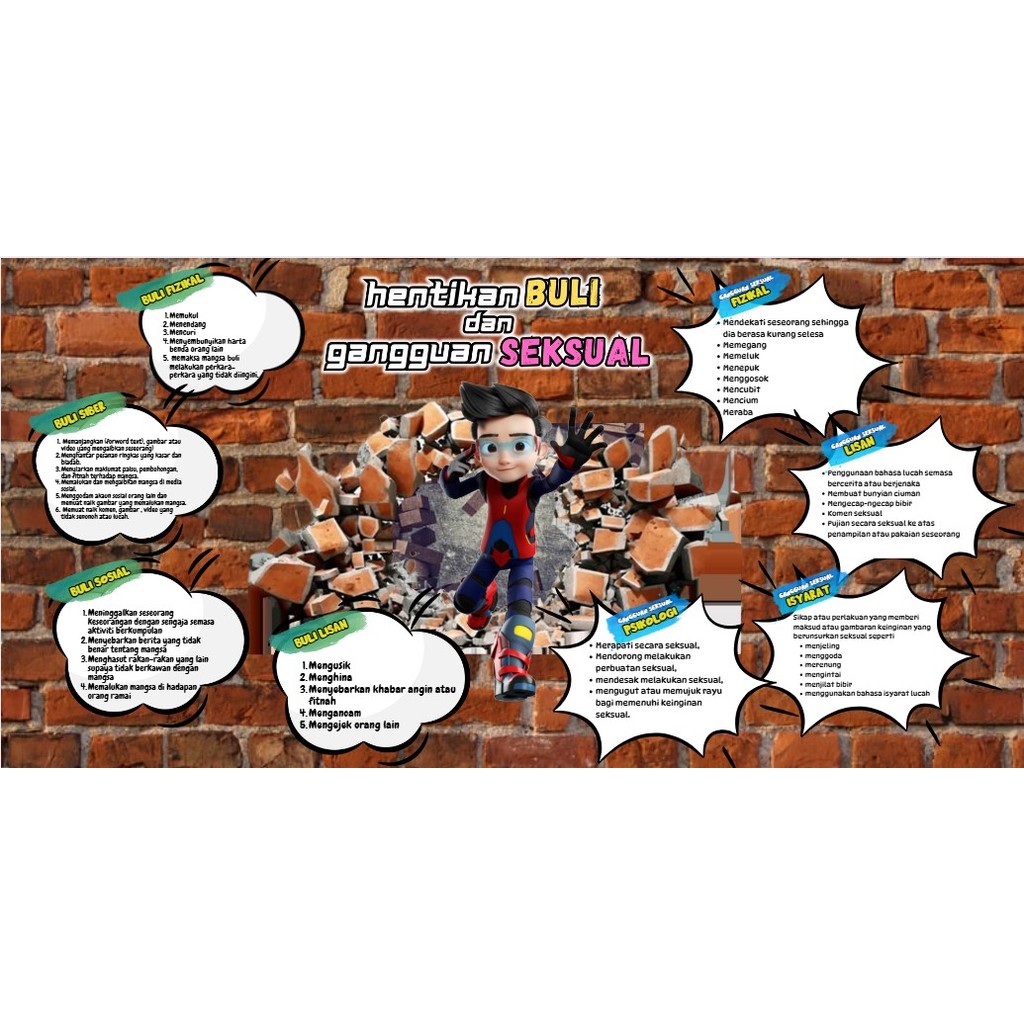 🔥🔥🔥BANNER ANTI BULI DAN GANGGUAN SEKSUAL | Shopee Malaysia