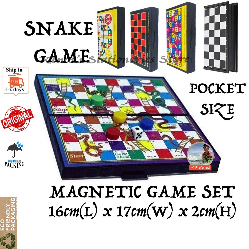 [SNAKE GAME] MAGNETIC GAME SET CHILDHOOD MEMORIES GAME [POCKET SIZE ...