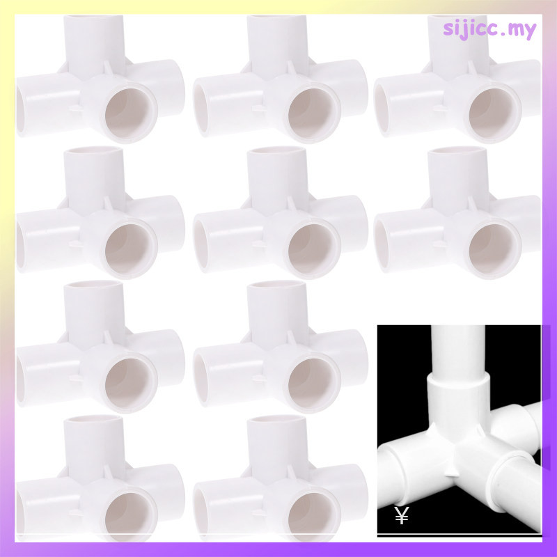 Water Pipe Elbow 10 Pcs Clothes Rack Greenhouse Fittings Tee Corner ...