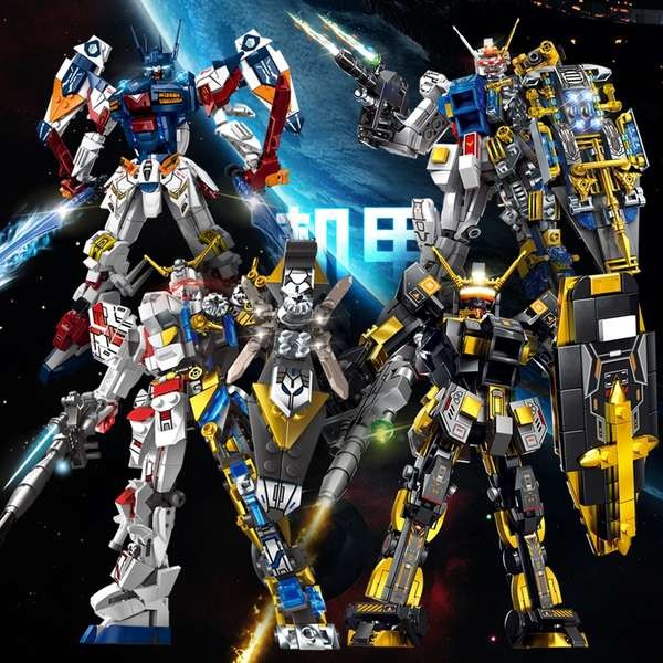 lego robot 2024 teka-teki baru, blok bangunan, mecha prajurit, robot ...