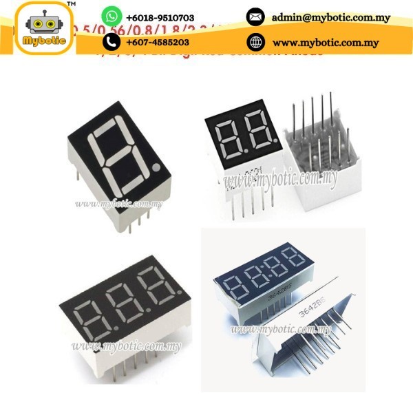 0.36/0.4/0.5/0.56/0.8/1.8/2.3/4/5 inch 7 Segment Led Display 1/2/3/4 ...