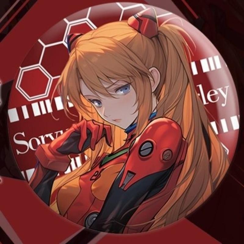 EVA亮膜吧唧明日香新世纪福音战士58mm绫波丽谷子EVA Bright Film Bar, Asuka, New Century ...