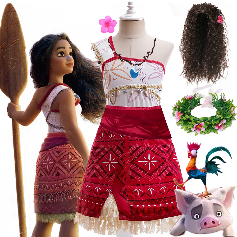 2024 New Movie Moana 2 Cosplay Costume Girls Moana Dress Carnival ...