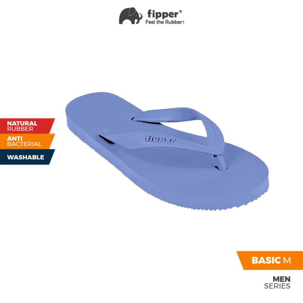 Fipper Selipar Basic M Getah Blue (Wode) - Fipper Slipper Basic M ...