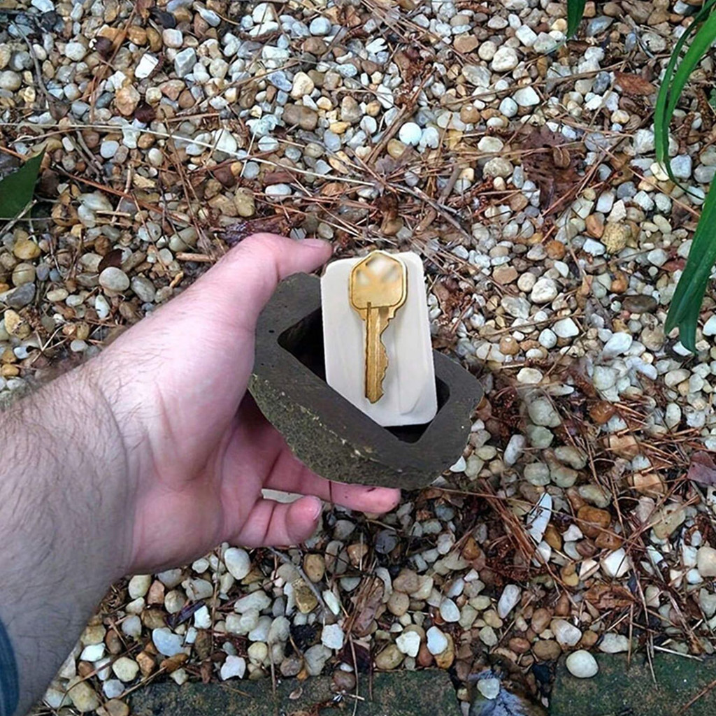 Outdoor Garden Key Safe Box Hidden Rock Hide Keys In Stone Simulated ...