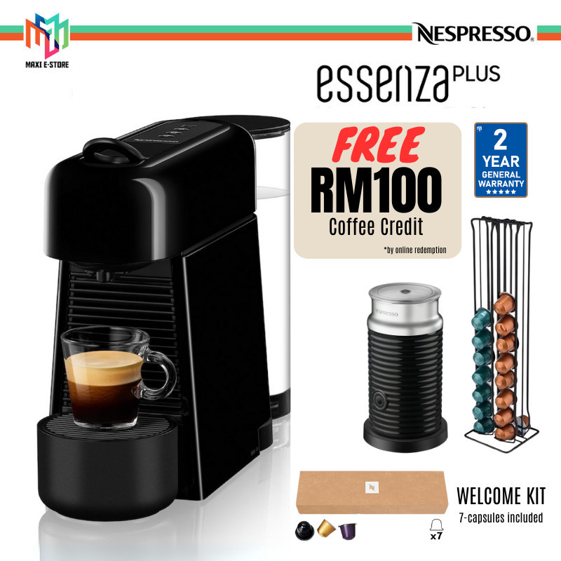 Nespresso Essenza Plus Capsule Coffee Machine Limousine - Black ...