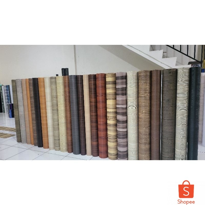 KAYU Wallpaper Sticker/Wall Sticker/Floor Sticker/Texture Wooden ...