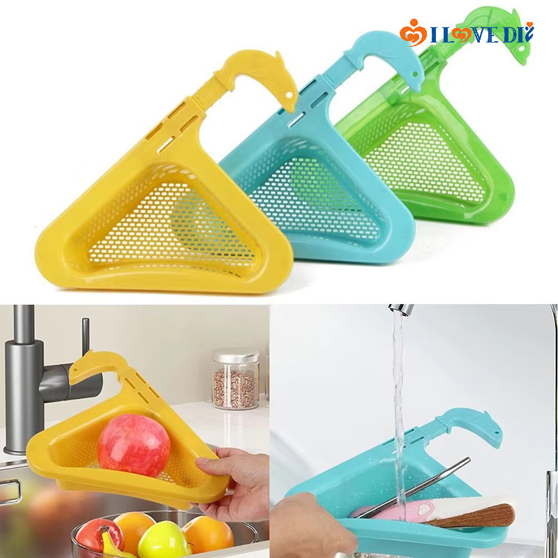 Convenient Sink Mounted Plastic Triangle Vegetable Draining Rack ...