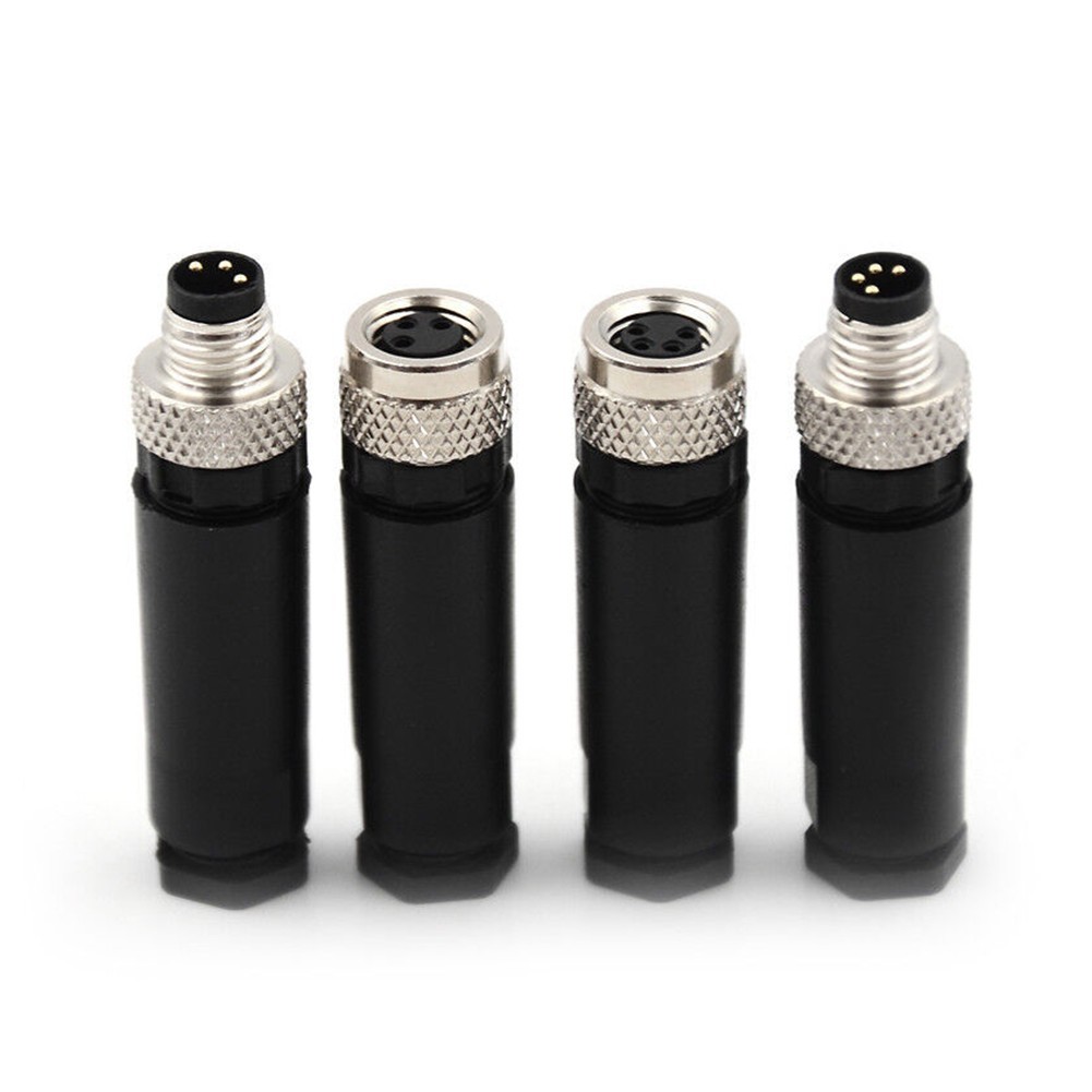 Sensor Connector M8 Male Female Screw Threaded Plug Coupling 3 4 Pin A ...